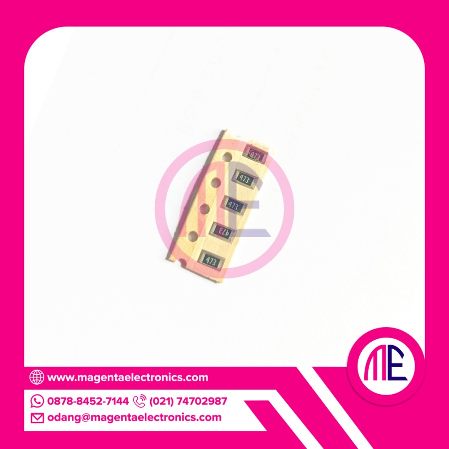 Chip Resistor /Resistor 473 SMD 47K Ohm 1206 (1/4 Watt) - Magenta ...